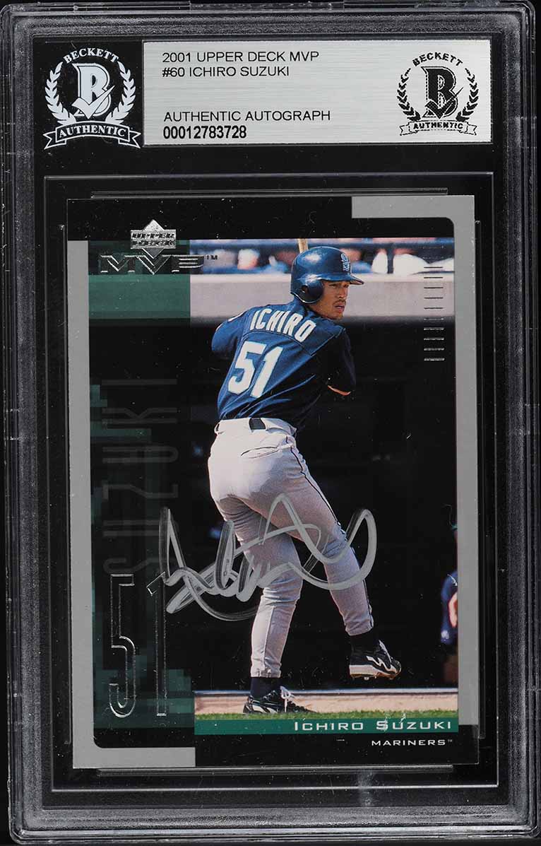 2001 Upper Deck MVP Ichiro ROOKIE AUTO #60 BGS AUTH on Fanatics Collect