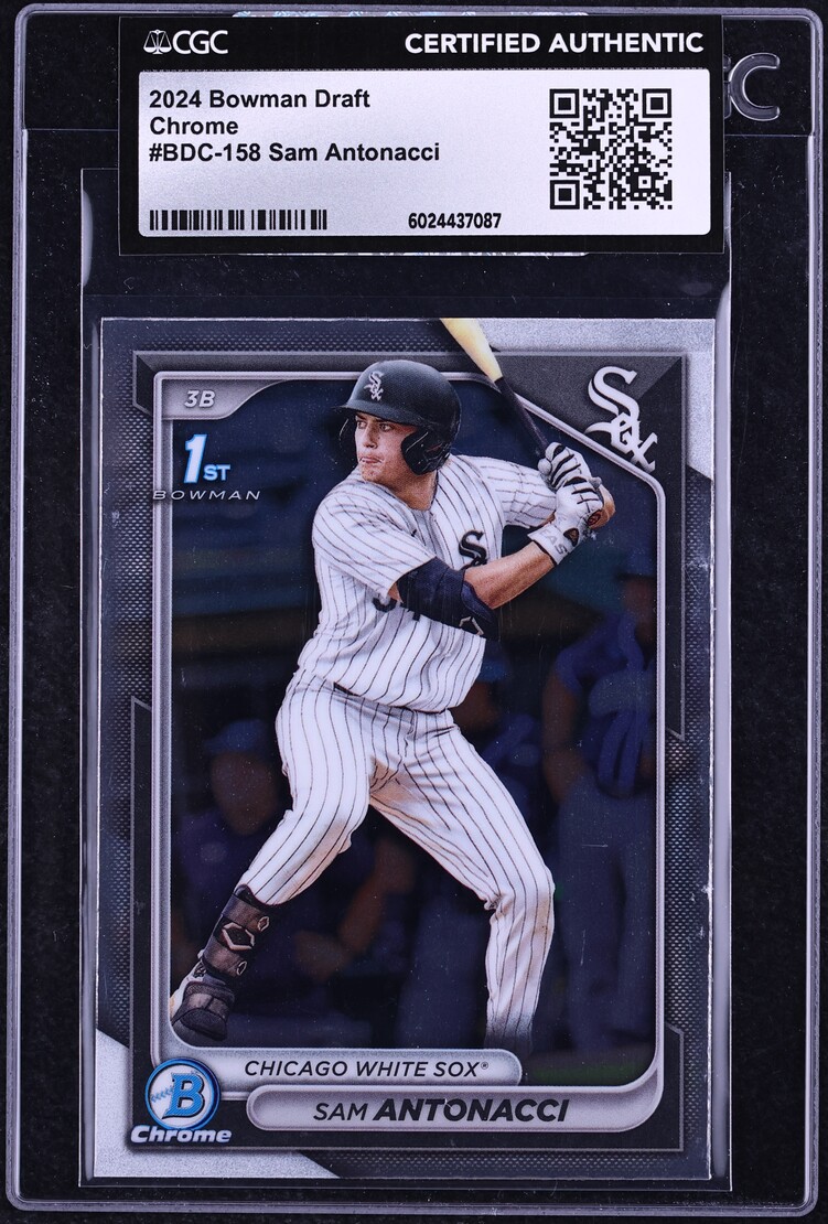 2024 Bowman Chrome Draft Sam Antonacci PROSPECT #BDC-158 CGC AUTH on ...