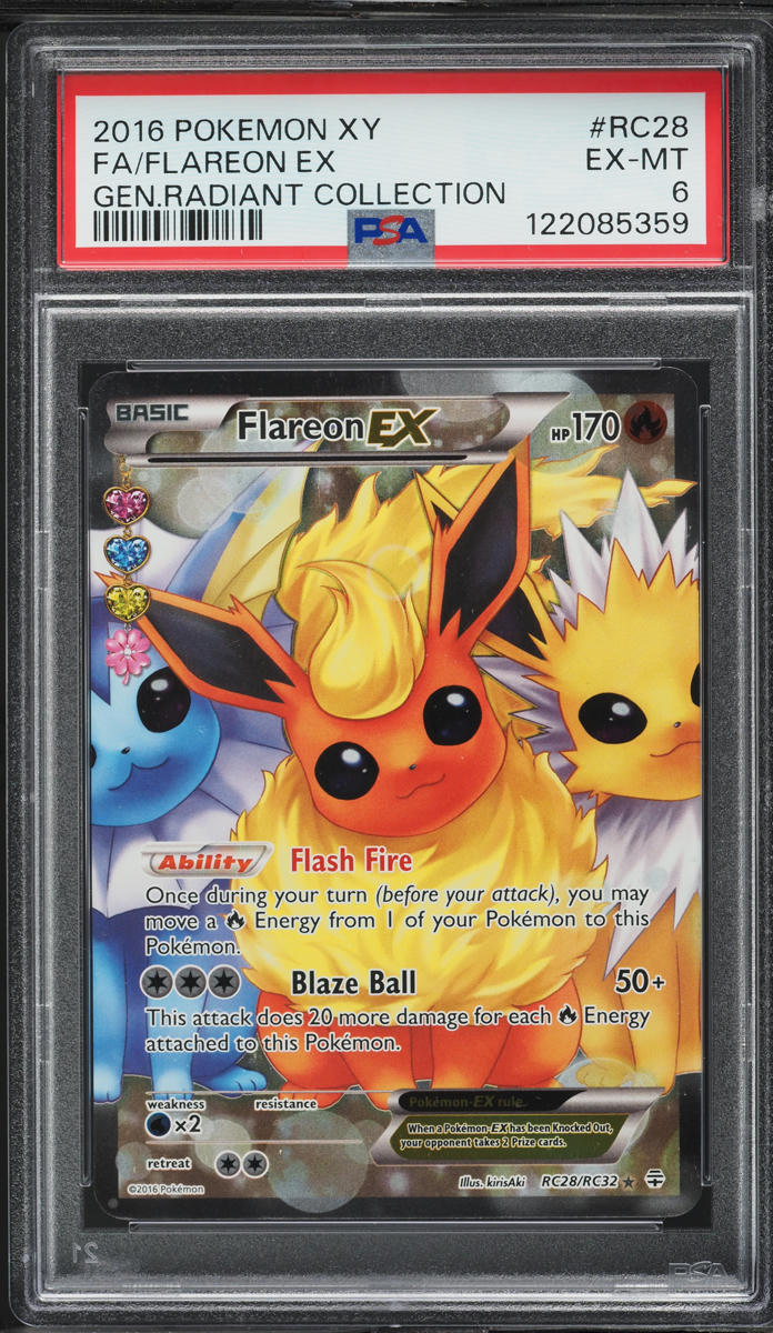 2016 Pokemon XY Generations Radiant Collection Full Art Flareon EX # ...