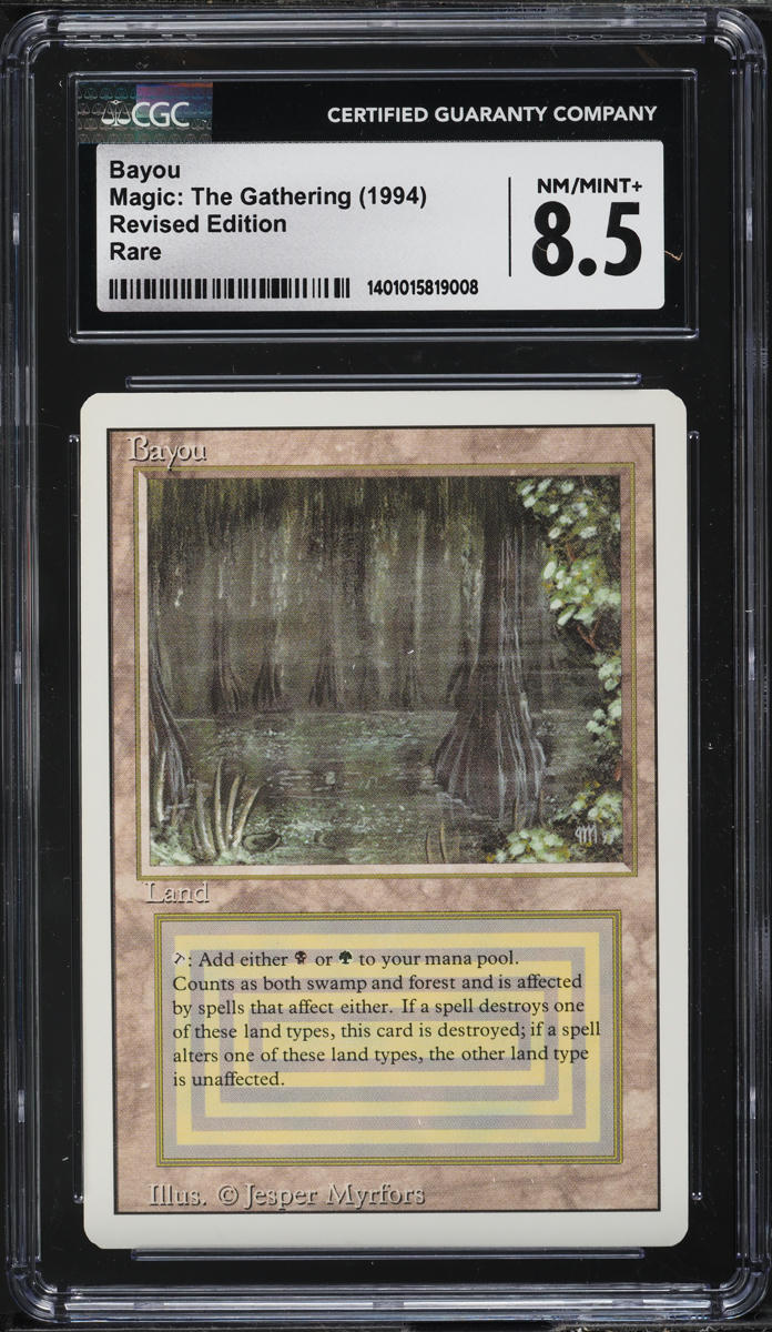 1994 Magic The Gathering MTG Revised Edition Bayou CGC 8.5 NM-MT+ on ...