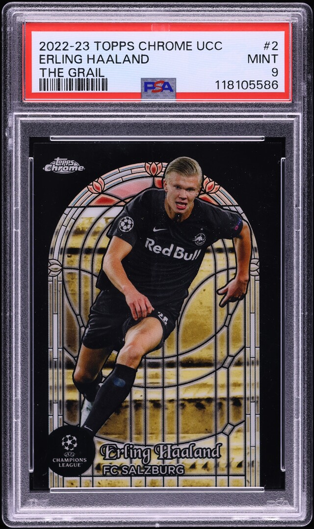 2022 Topps Chrome UEFA Club Competitions The Grail Erling Haaland #2 ...