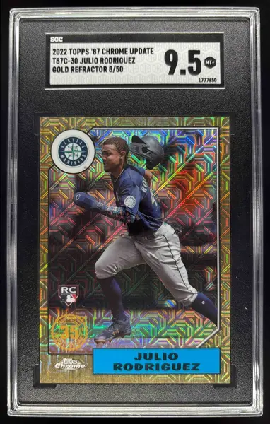 2022 Topps Update 1987 Chrome Silver Packs Gold Julio Rodriguez RC /50 ...