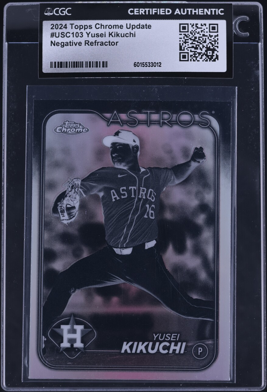 2024 Topps Chrome Update Negative Refractor Yusei Kikuchi #USC103 CGC ...