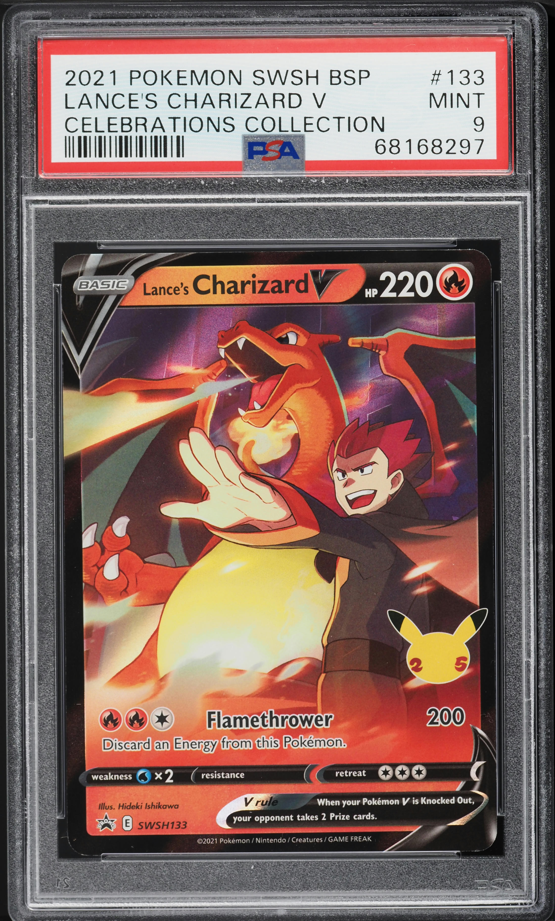2021 Pokemon SWSH Celebrations Collection Promo Lance's Charizard V ...