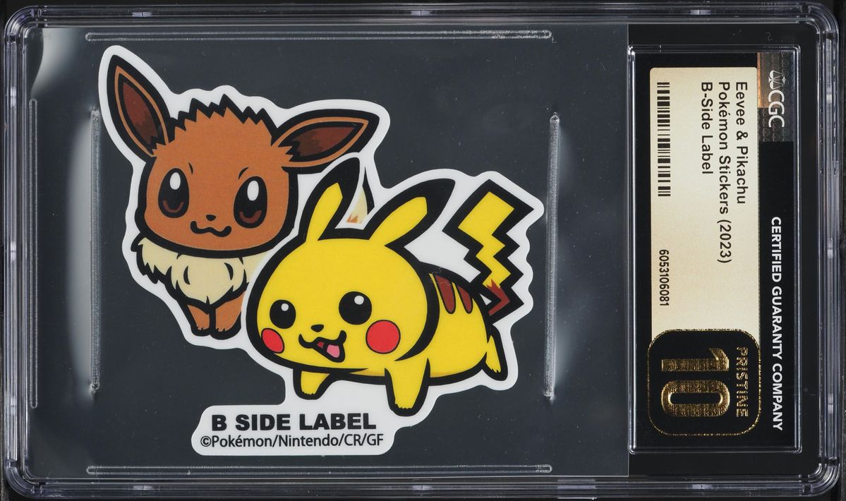 2023 Pokemon Japanese Stickers B-Side Label Eevee & Pikachu CGC 10 ...