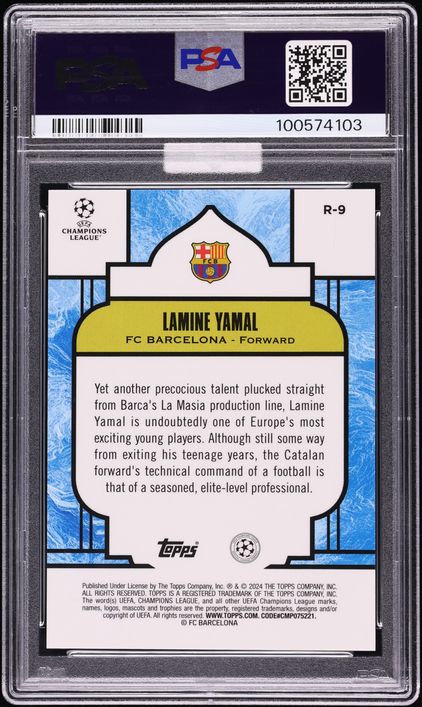 2023 Topps Merlin UEFA Renaissance Superfractor Lamine Yamal ROOKIE 1/1 ...