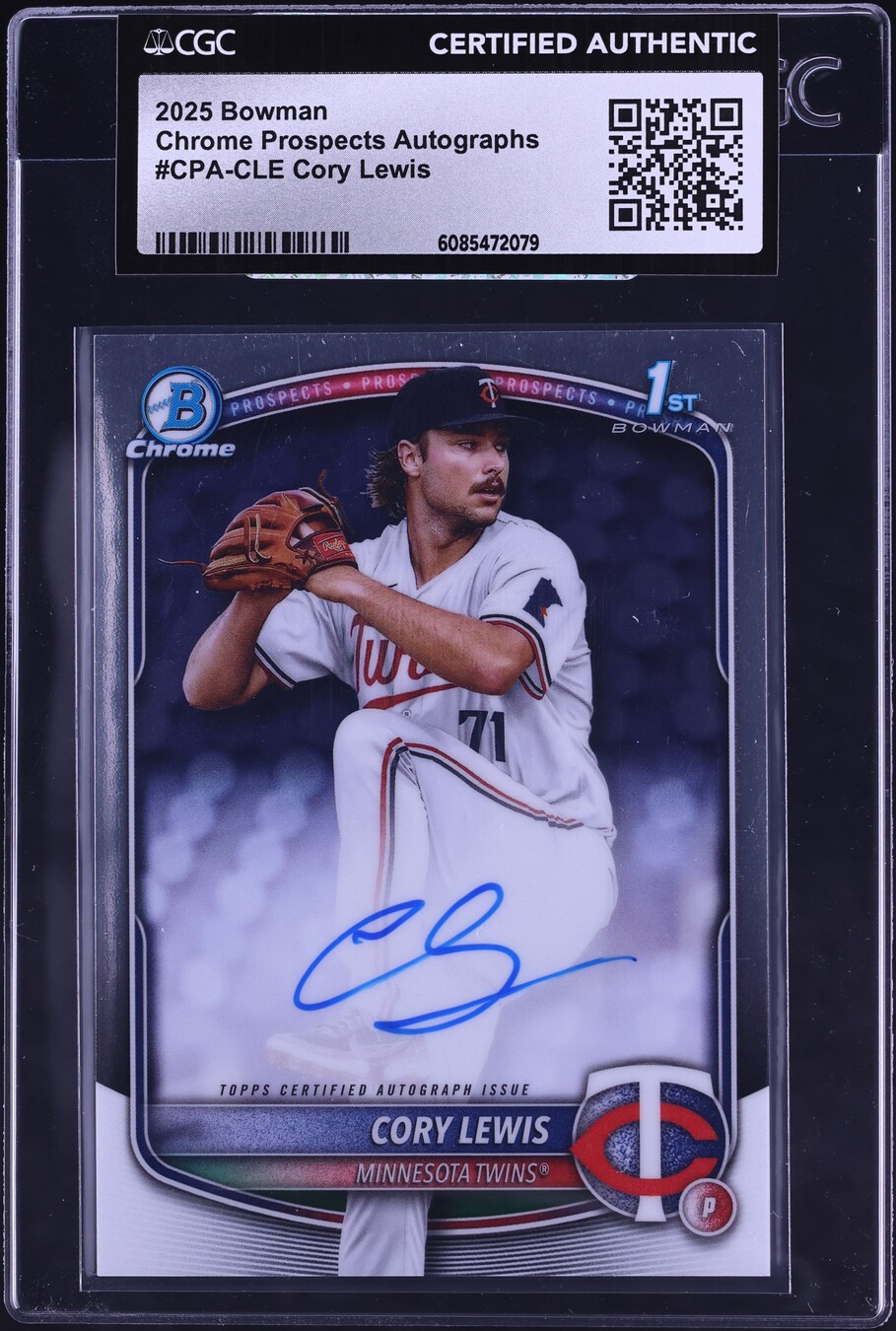 2025 Bowman Chrome Cory Lewis PROSPECT AUTO #CPA-CLE CGC AUTH on ...