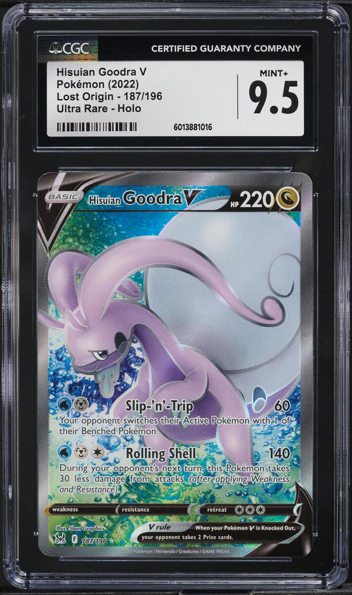 2022 Pokemon Sword & Shield Lost Origin Hisuian Goodra V #187 CGC 9.5 ...