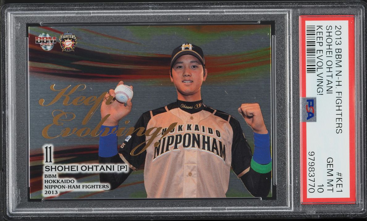2013 BBM Hokkaido Nippon Ham Fighters Keep Evolving! Shohei Ohtani ROOKIE PSA 10 on Fanatics Collect