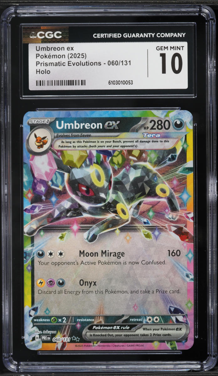 2025 Pokemon Scarlet & Violet Prismatic Evolutions Holo Umbreon EX #60 ...
