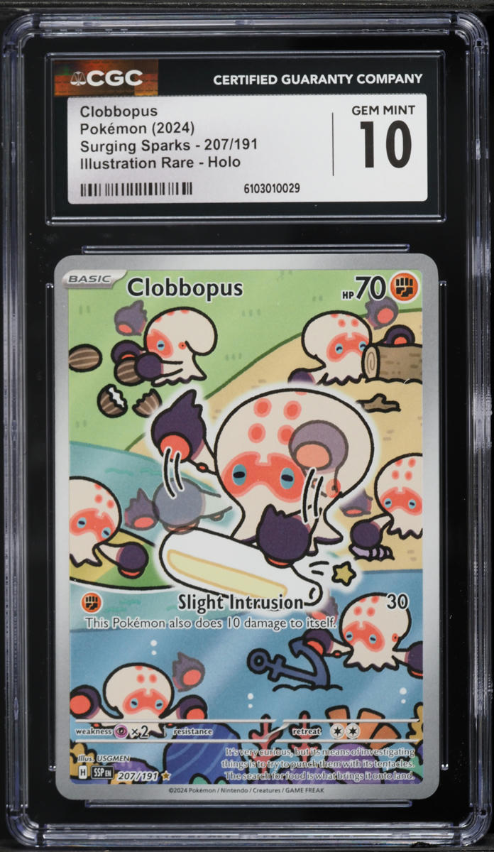 2024 Pokemon Scarlet & Violet Surging Sparks IR Clobbopus #207 CGC 10 ...