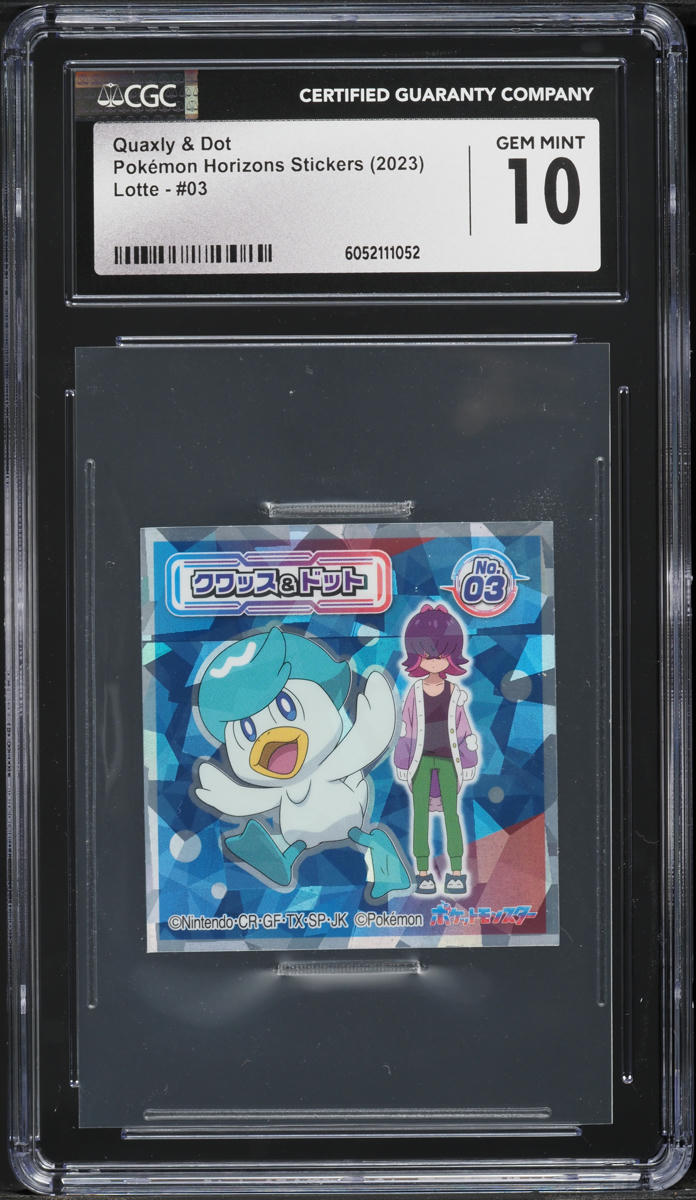 2023 Pokemon Japanese Lotte Horizons Stickers Quaxly & Dot #3 CGC 10 ...