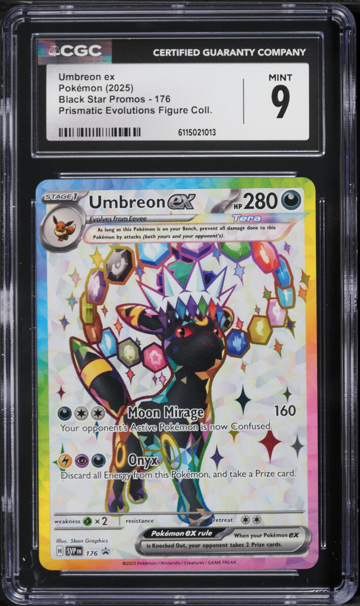2025 Pokemon SV Promo Prismatic Evolutions Figure Full Art Umbreon EX ...