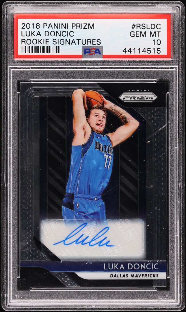 2018 Panini Prizm Signatures Luka Doncic ROOKIE AUTO #RS-LDC PSA 10 GEM ...