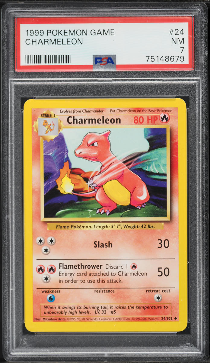 1999 Pokemon Base Set Charmeleon #24 PSA 7 NRMT on Fanatics Collect