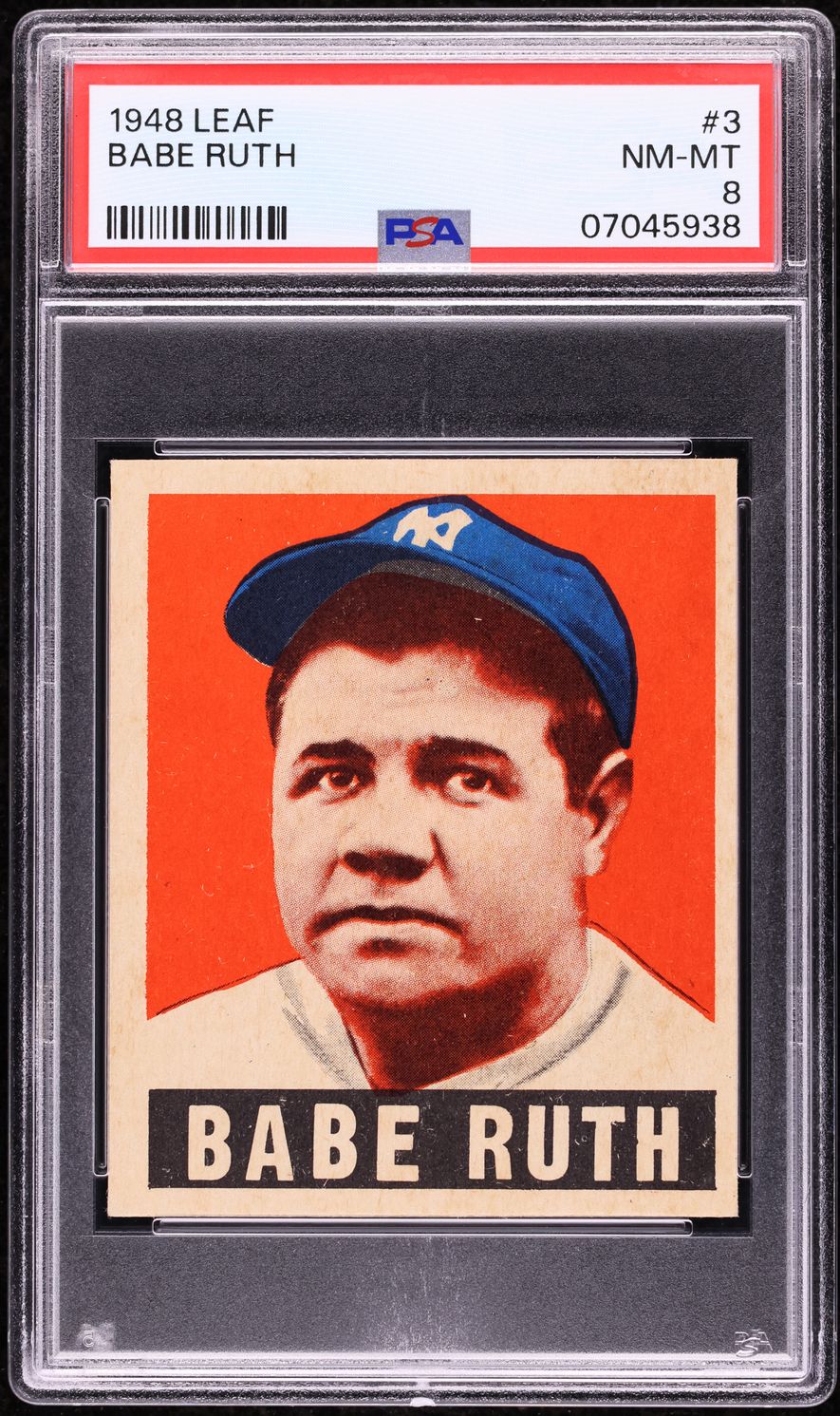 1948 Leaf Babe Ruth #3 PSA 8 NM-MT on Fanatics Collect