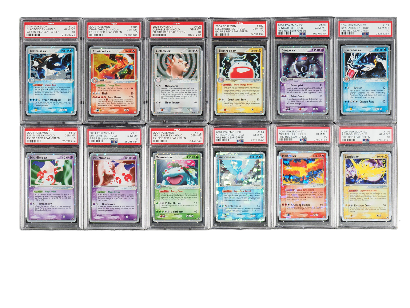 2004 Pokemon EX Fire Red & Leaf Green Holo Set ALL PSA 10 GEM MINT on ...