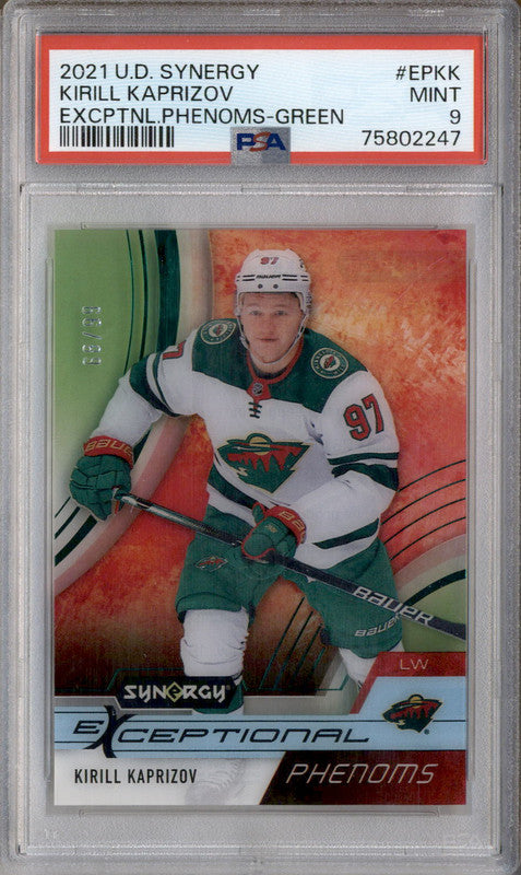 2021 Upper Deck Synergy Exceptional Phenoms Green Kirill Kaprizov /99 ...