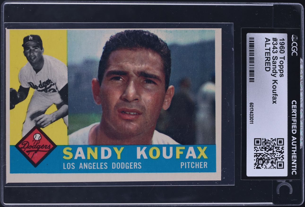 1960 Topps Sandy Koufax #343 CGC ALTERED AUTH on Fanatics Collect