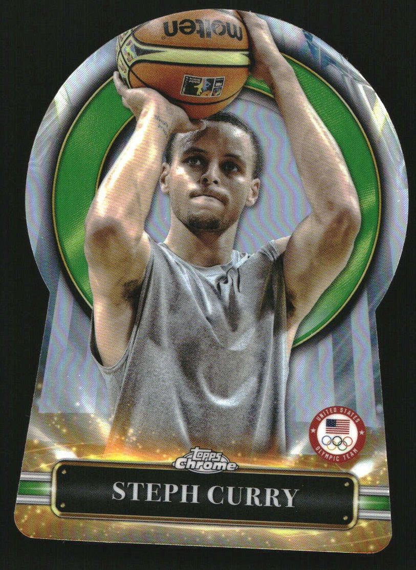 2024 Topps Chrome U.S. Olympics Gold Refractor Steph Curry /50 #PL-4 ...