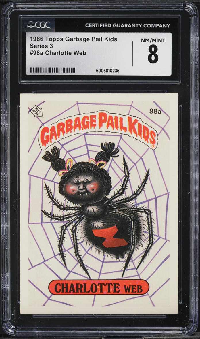 1986 Topps Garbage Pail Kids Stickers Series 3 Charlotte Web #98a CGC 8 ...
