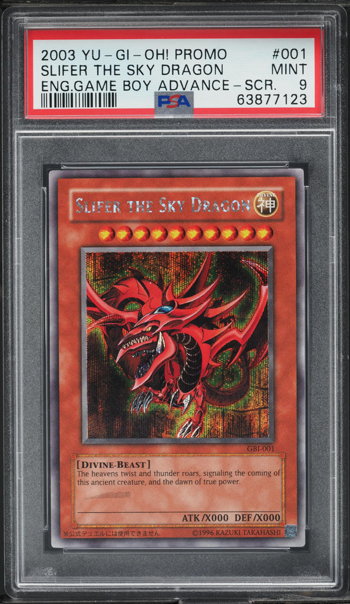 2003 Yu-Gi-Oh! Game Boy Advance Promo Slifer The Sky Dragon #GBI-001 PSA 9 MINT on Fanatics Collect