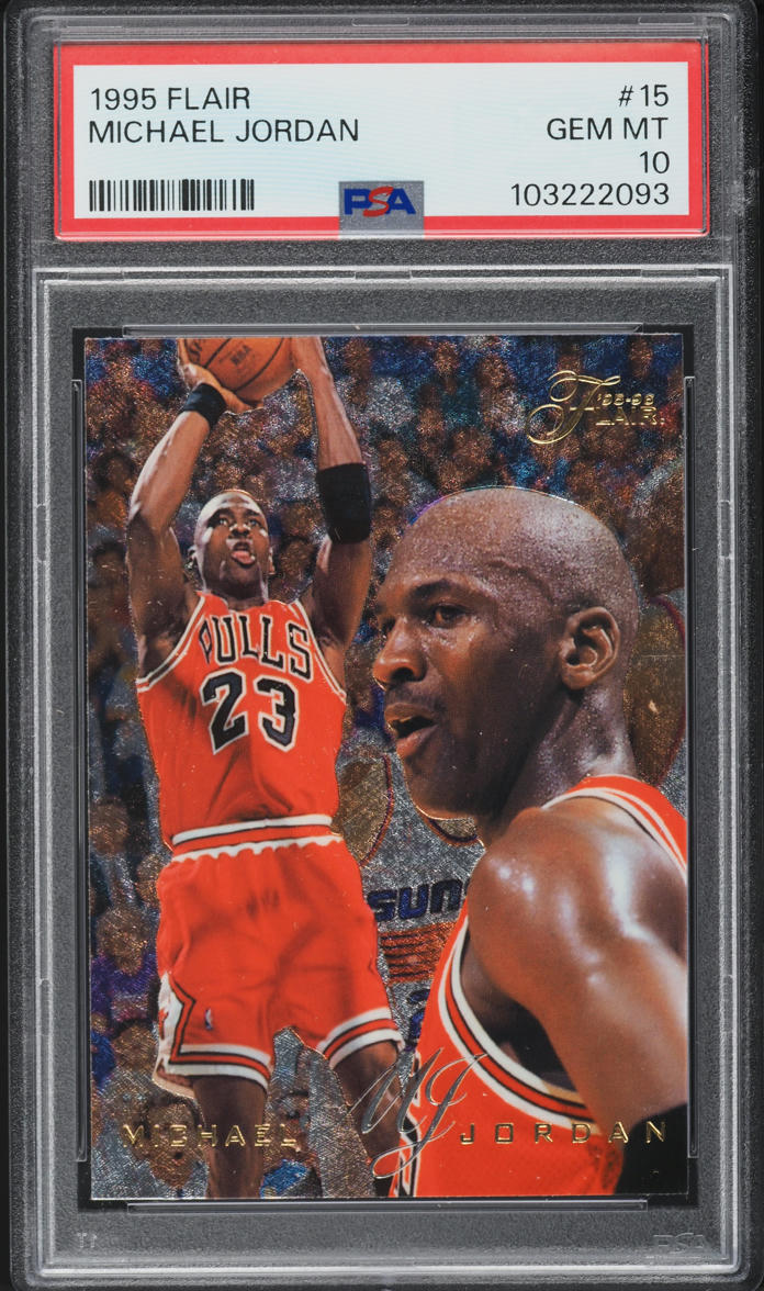 1995 Flair Basketball Michael Jordan #15 PSA 10 GEM MINT on Fanatics Collect