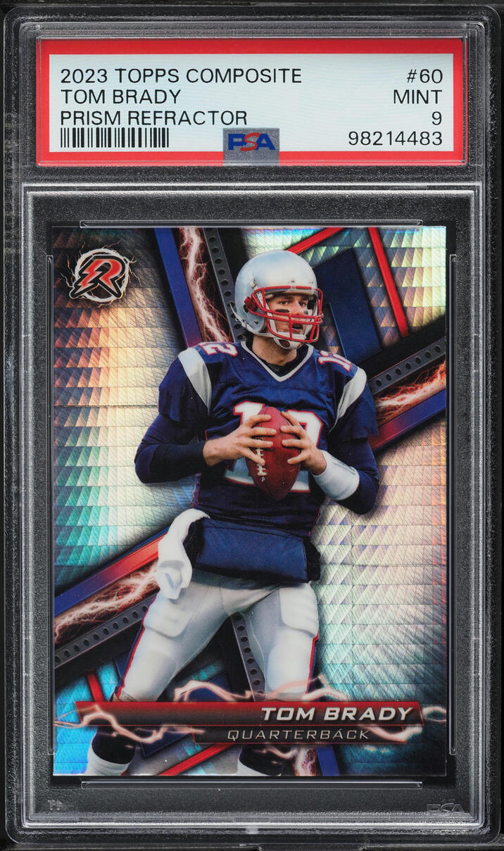 2023 Topps Composite Prism Refractor Tom Brady #60 PSA 9 MINT on ...