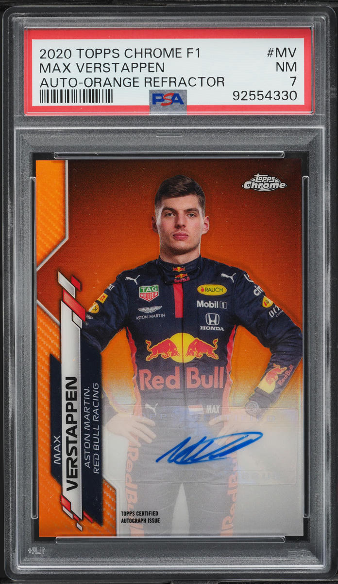 2020 Topps Chrome F1 Orange Refractor Max Verstappen ROOKIE AUTO /25 # ...