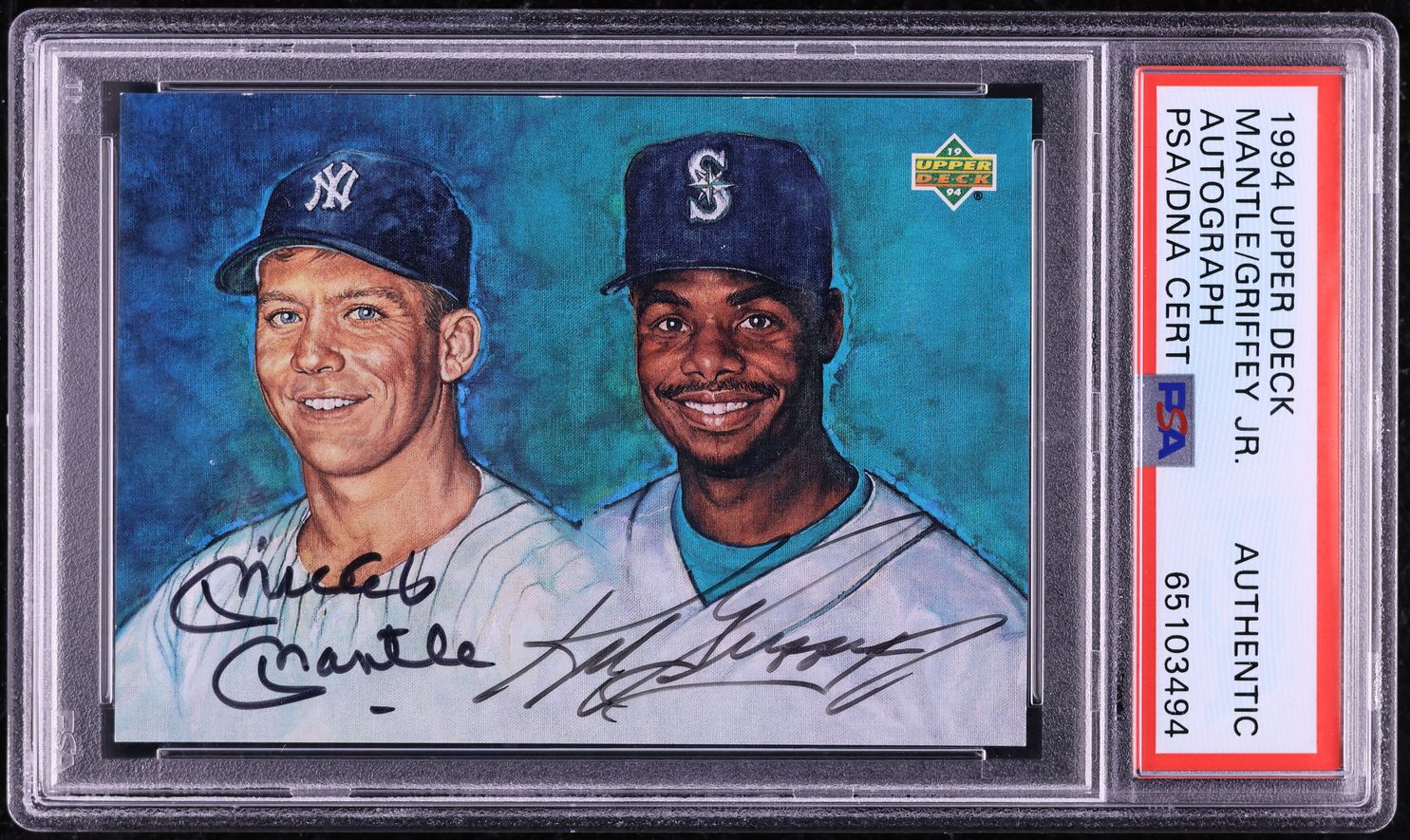 1994 Upper Deck Mickey Mantle & Ken Griffey Jr. AUTO DNA PSA AUTH on ...