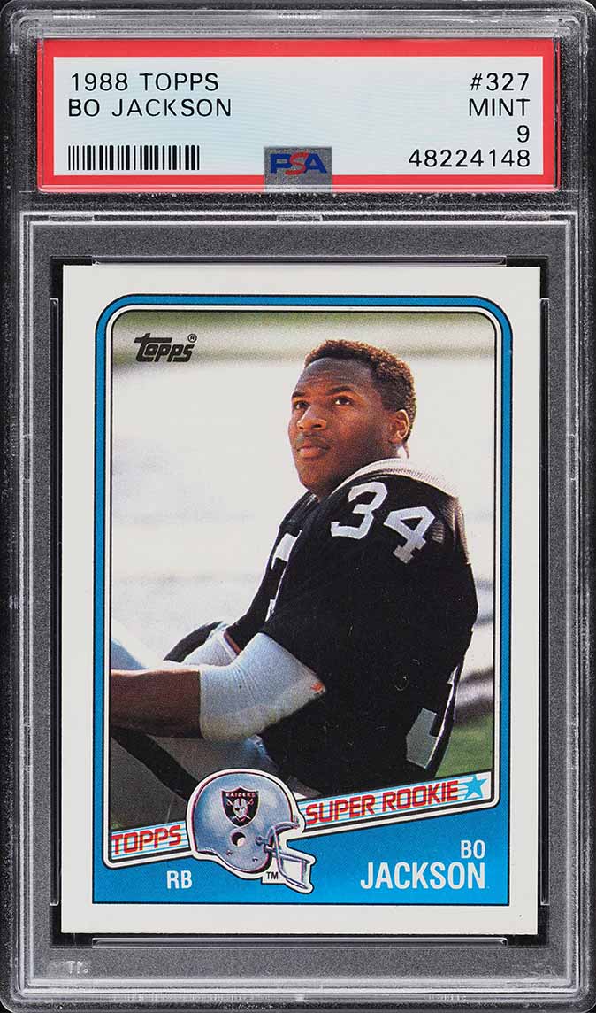 1988 Topps Football Bo Jackson ROOKIE #327 PSA 9 MINT on Fanatics Collect