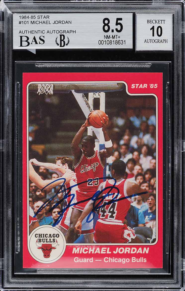 1984-85 Star Basketball Michael Jordan ROOKIE AUTO #101 BAS BGS 8.5 ...