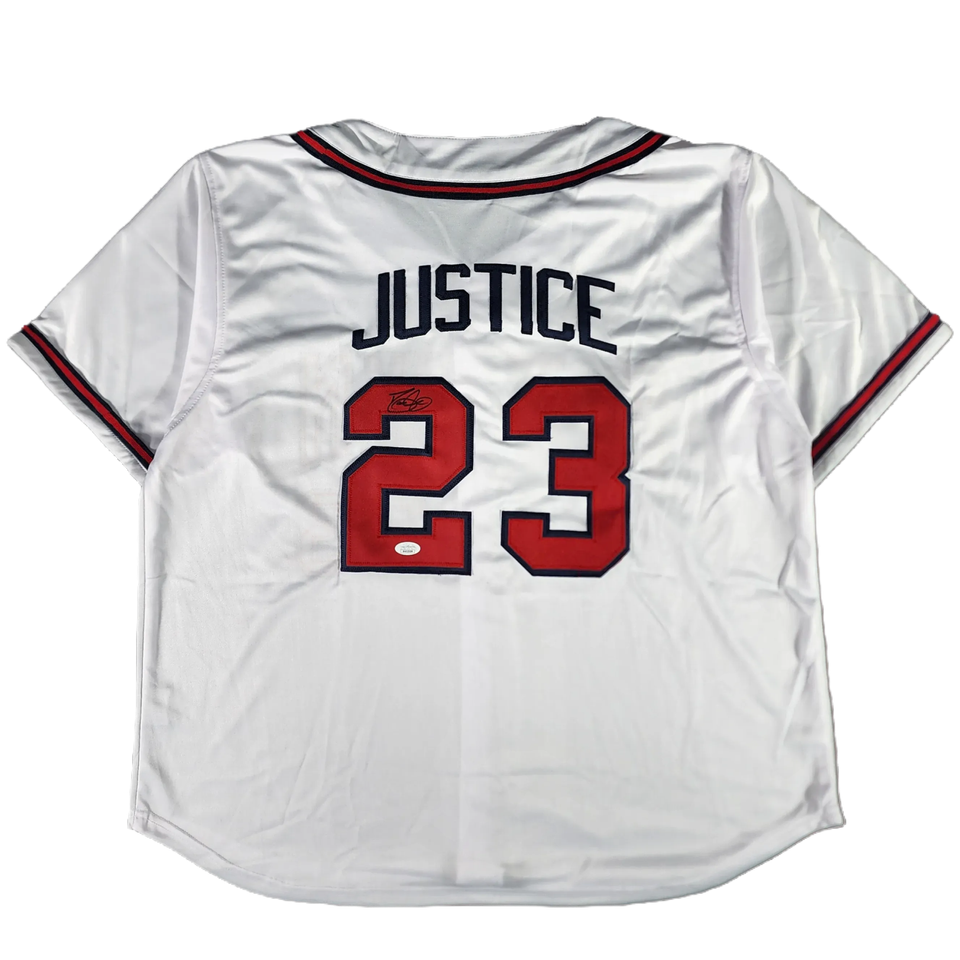 Dave Justice Signed Autographed Custom Jersey - JSA AUTH, COA on ...