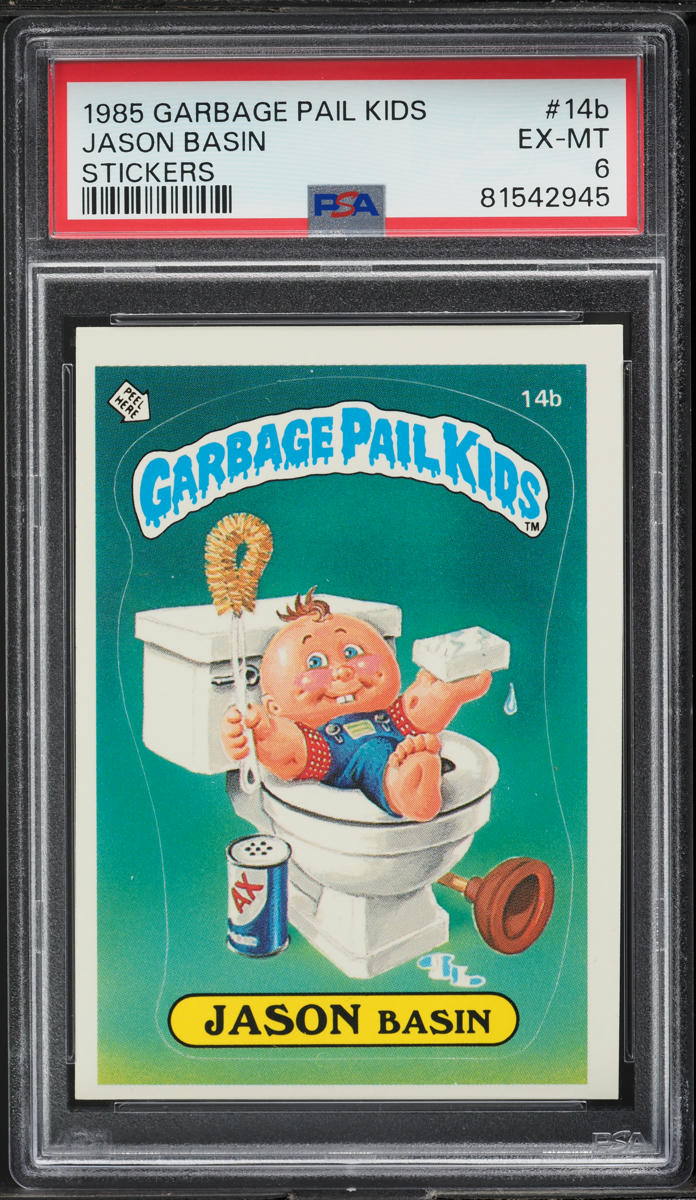 1985 Topps Garbage Pail Kids Stickers Jason Basin #14b PSA 6 EXMT on ...