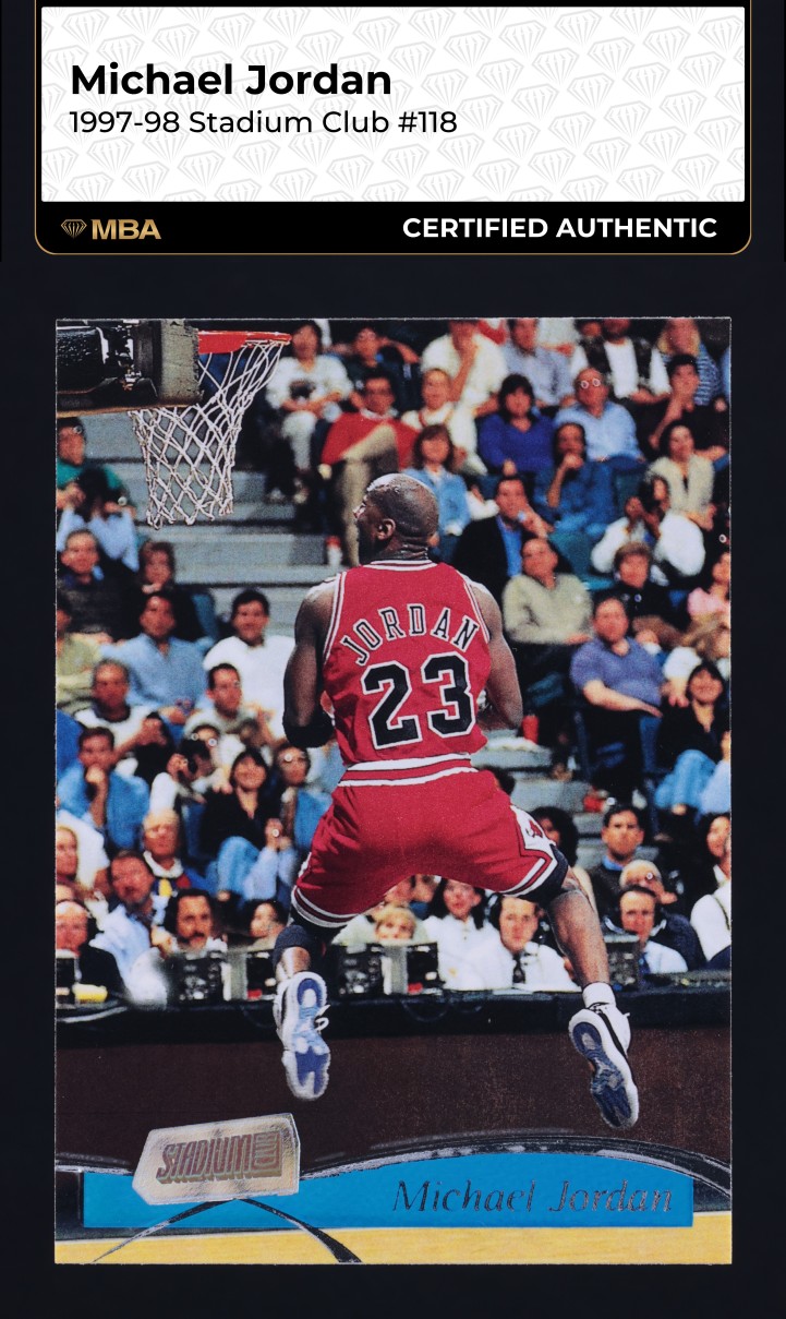 1997 Stadium Club Basketball Michael Jordan #118 MBA AUTH on Fanatics ...