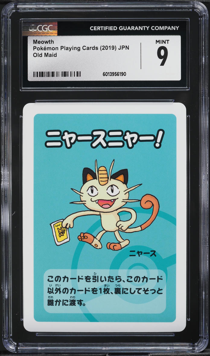 2019 Pokemon Japanese Playing Cards Old Maid Meowth CGC 9 MINT on ...