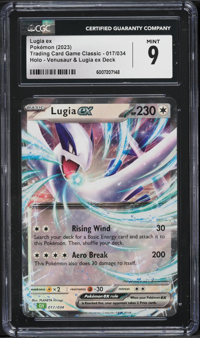 2023 Pokemon TCG Classic Collection Holo Lugia ex #17 CGC 9 MINT on ...