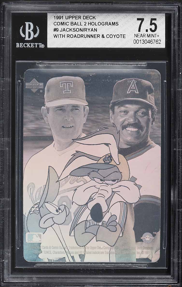 1991 UD Comic Ball 2 Holograms Reggie Jackson Ryan w/ Roadrunner Coyote ...