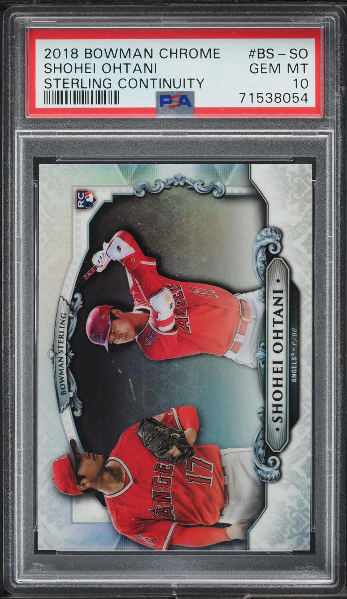 2018 Bowman Chrome Sterling Continuity Shohei Ohtani ROOKIE #BS-SO PSA ...