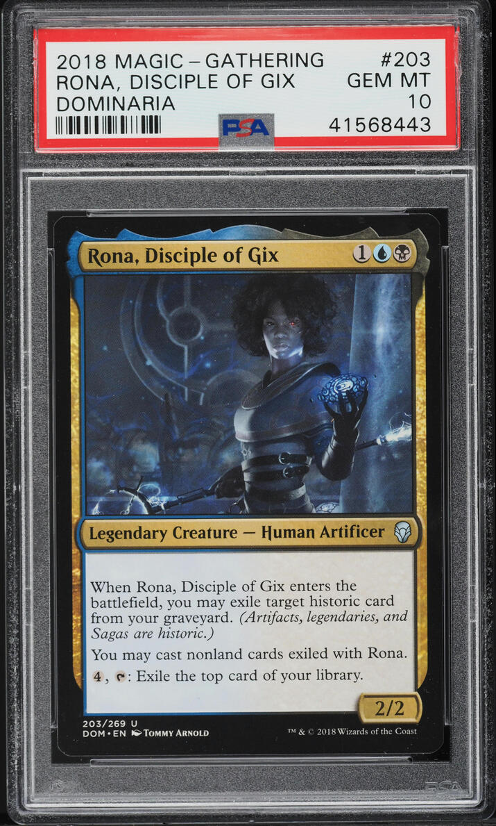 2018 Magic The Gathering MTG Dominaria Rona Disciple Of Gix #203 PSA 10 ...