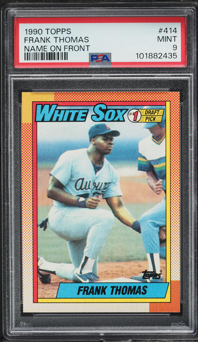 1990 Topps Frank Thomas ROOKIE #414 PSA 9 MINT on Fanatics Collect