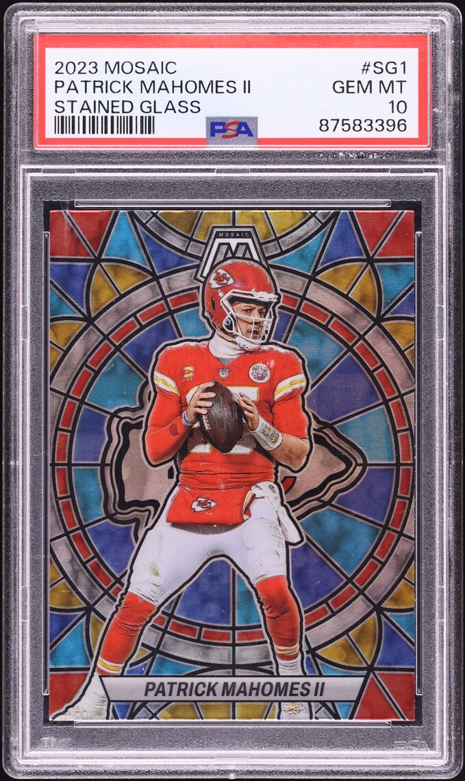 2023 Panini Mosaic Stained Glass Patrick Mahomes II #SG-1 PSA 10 GEM ...