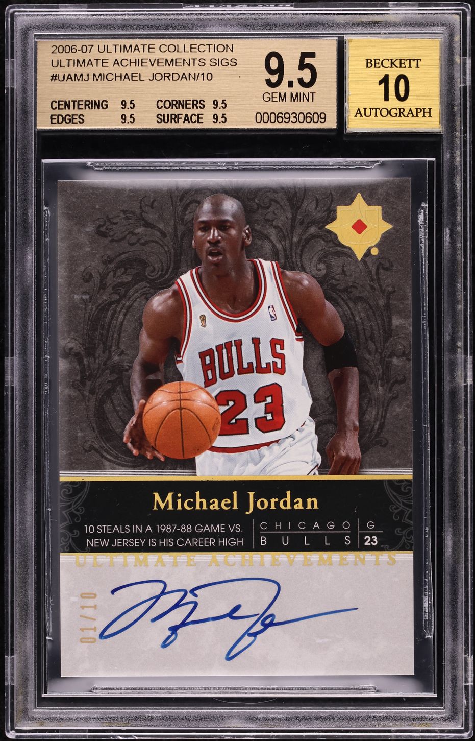 2006 Ultimate Collection Achievements Michael Jordan AUTO 1/10 BGS 9.5 ...