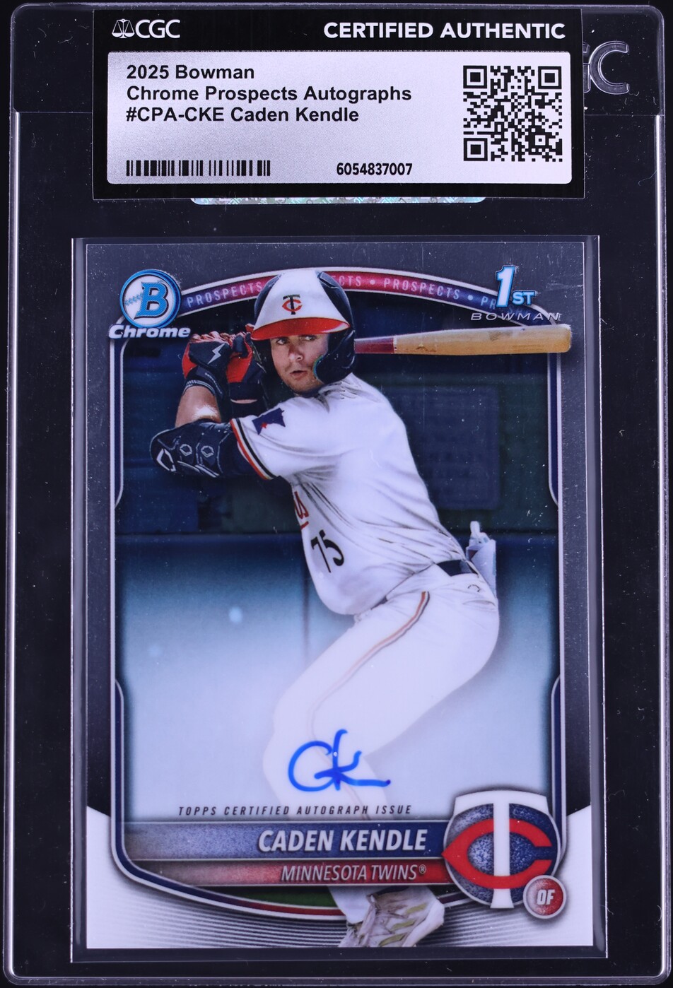 2025 Bowman Chrome Caden Kendle PROSPECT AUTO #CPA-CKE CGC AUTH on ...