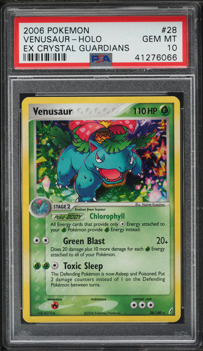 2006 Pokemon EX Crystal Guardians Holo Venusaur #28 PSA 10 GEM MINT on ...