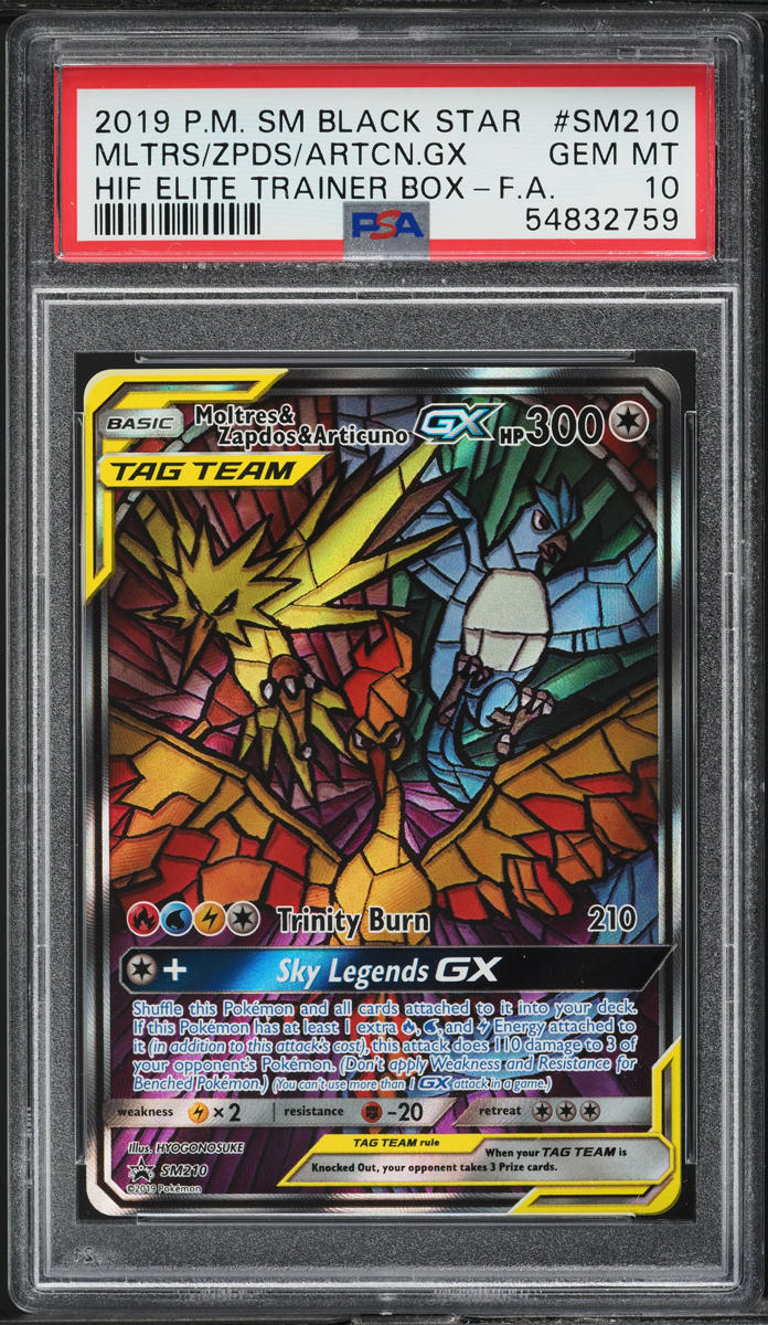 2019 Pokemon SM Promo Hidden Fates Full Art Moltres Zapdos Articuno GX ...