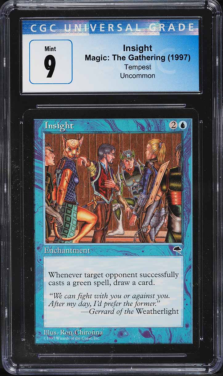 1997 Magic The Gathering MTG Tempest Insight CGC 9 MINT on Fanatics Collect