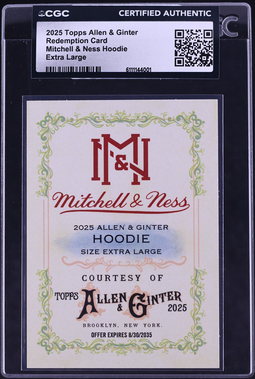 2025 Topps Allen & Ginter Redemption Card Extra Large Mitchell & Ness ...