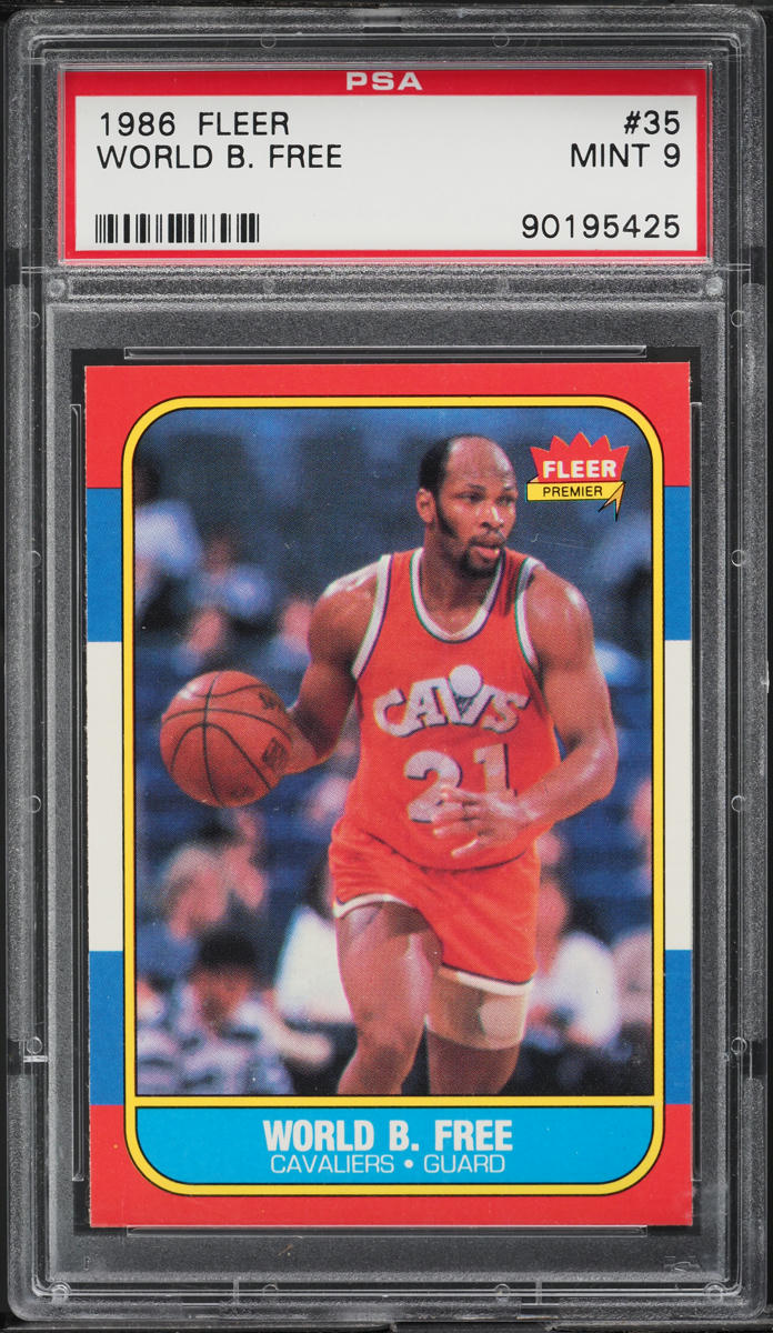 1986 Fleer Basketball World B. Free #35 PSA 9 MINT on Fanatics Collect