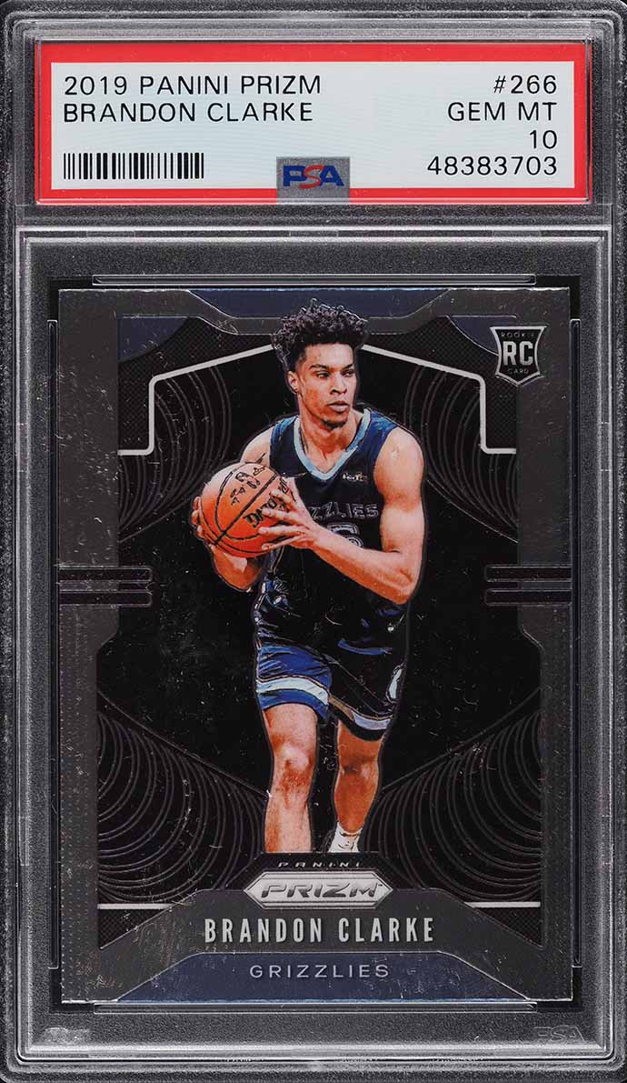 2019 Panini Prizm Brandon Clarke Rookie 266 Psa 10 Gem Mint On